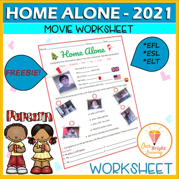 Home Alone - 2021 - Movie Worksheet - Our Bright Learning