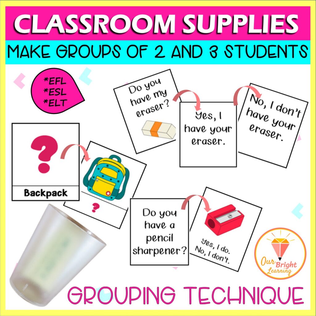 1FREE - ESL and EFL - Grouping Technique - Classroom Supplies - Our ...